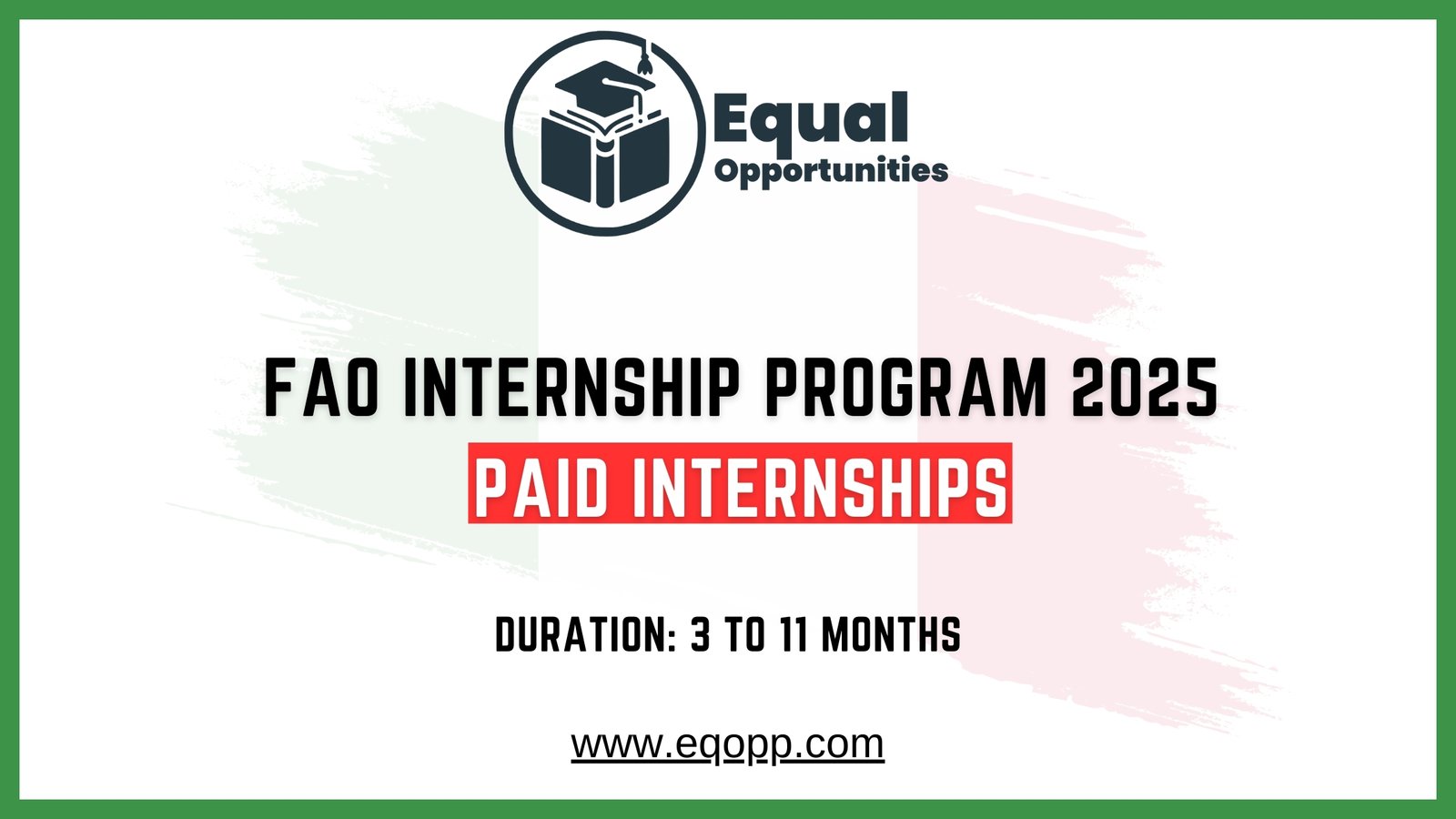 FAO Internship Program 2025 | Paid Internships