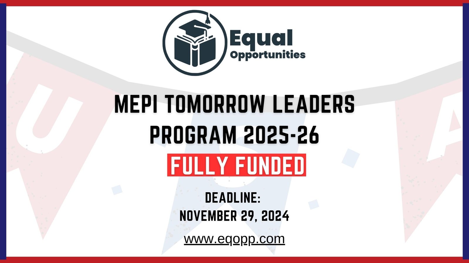 MEPI Tomorrow Leaders Program 2025-26 | Fully Funded