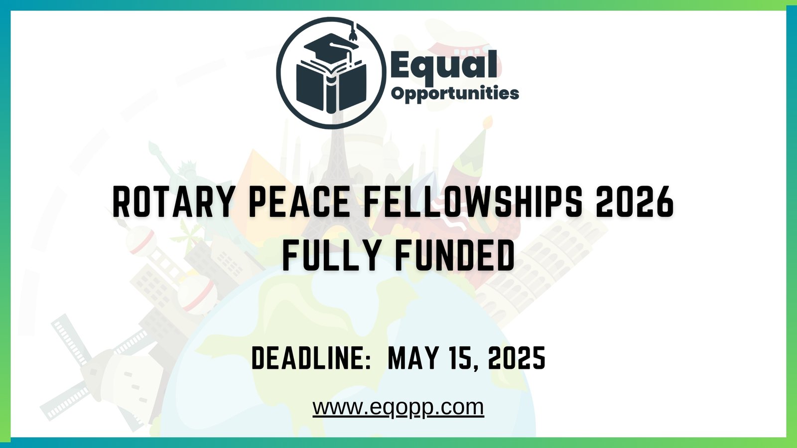 Rotary Peace Fellowships 2026 | Fully Funded