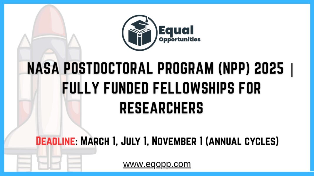 NASA Postdoctoral Program (NPP) 2025 | Fully Funded